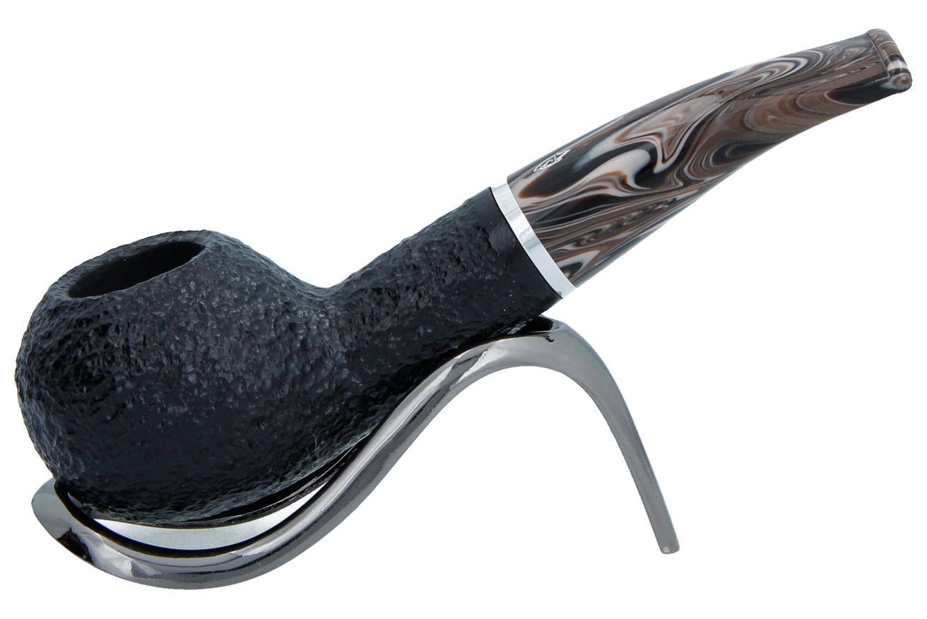 Savinelli Morellina Rustic Black (321) 6mm - Briar Smoking Pipe