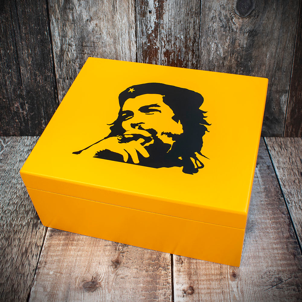 Cigar Humidor "Che Guevara" Yellow - 40 Cigars Capacity
