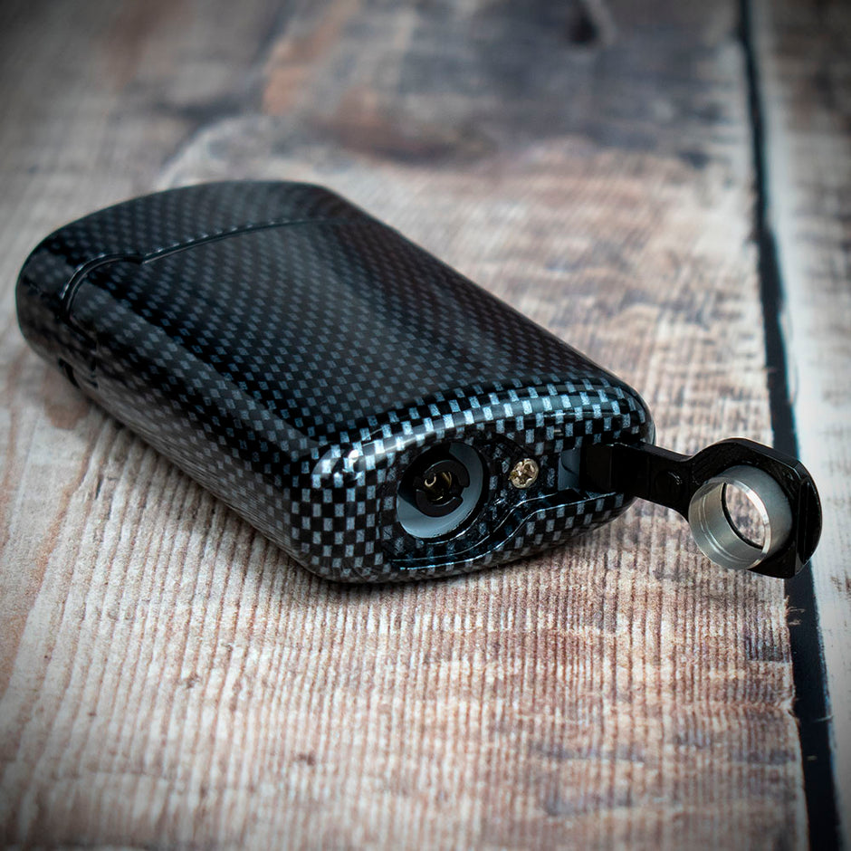 Cigar Lighter - Carbon Finish Easy Torch Triple Flame and Cigar Punch