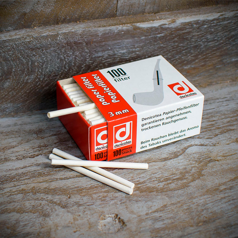 Denicotea 3mm Paper Pipe Filters Pack 100 smoke-king