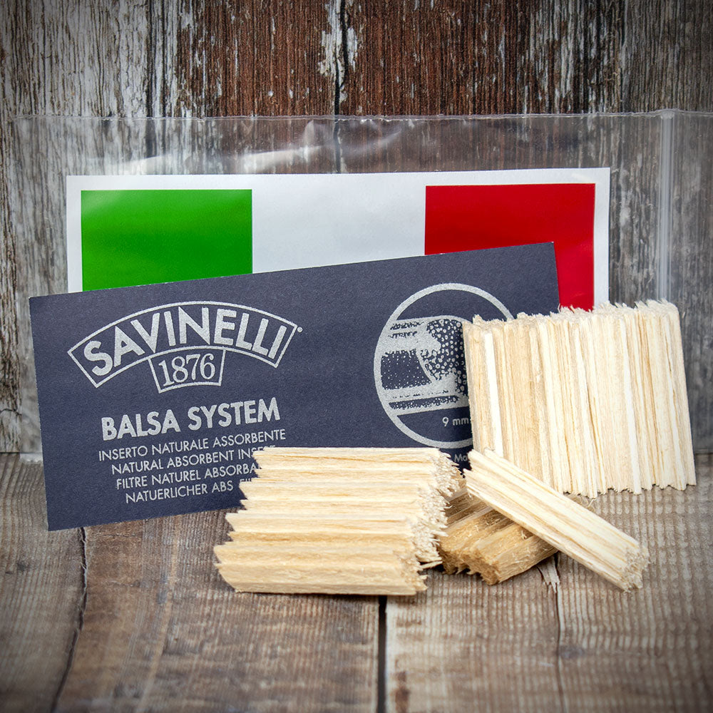 Savinelli 9mm Balsa Wood Pipe Filters - 15 Pack | Smoke-King