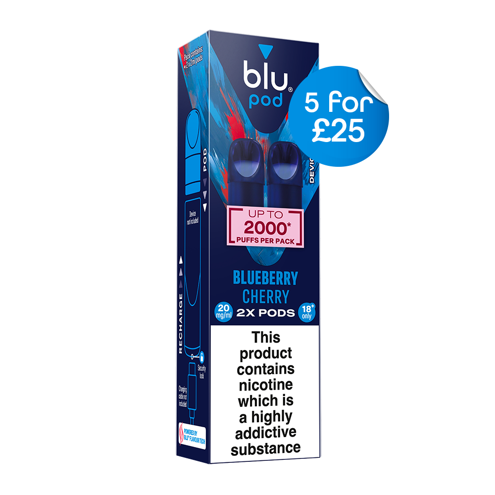 Blu Pre-Filled Replacement Vape Pods 20mg/ml 2 Pack - Blueberry Cherry
