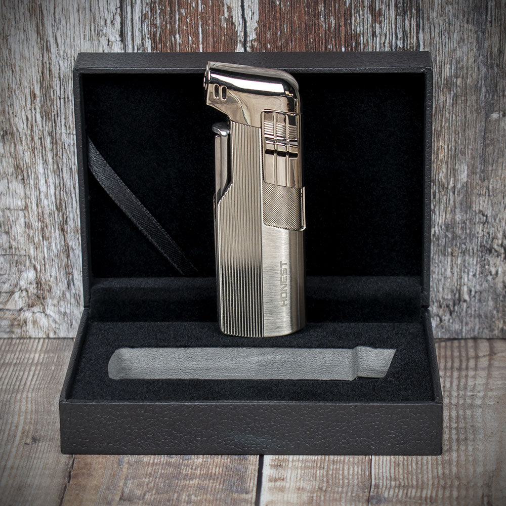 Honest Penryn Pipe Lighter - Chrome Smoke-King