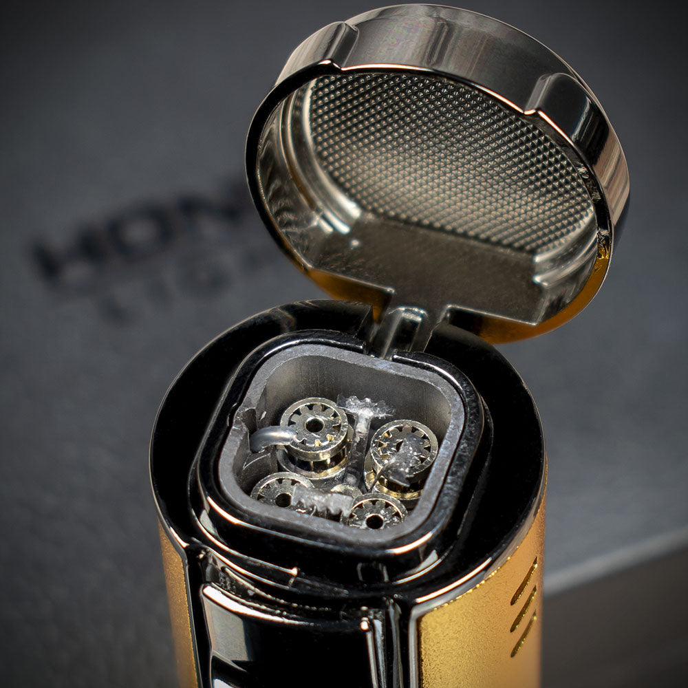 Honest Lewis Cigar Lighter Gold Chrome SMOKE KING