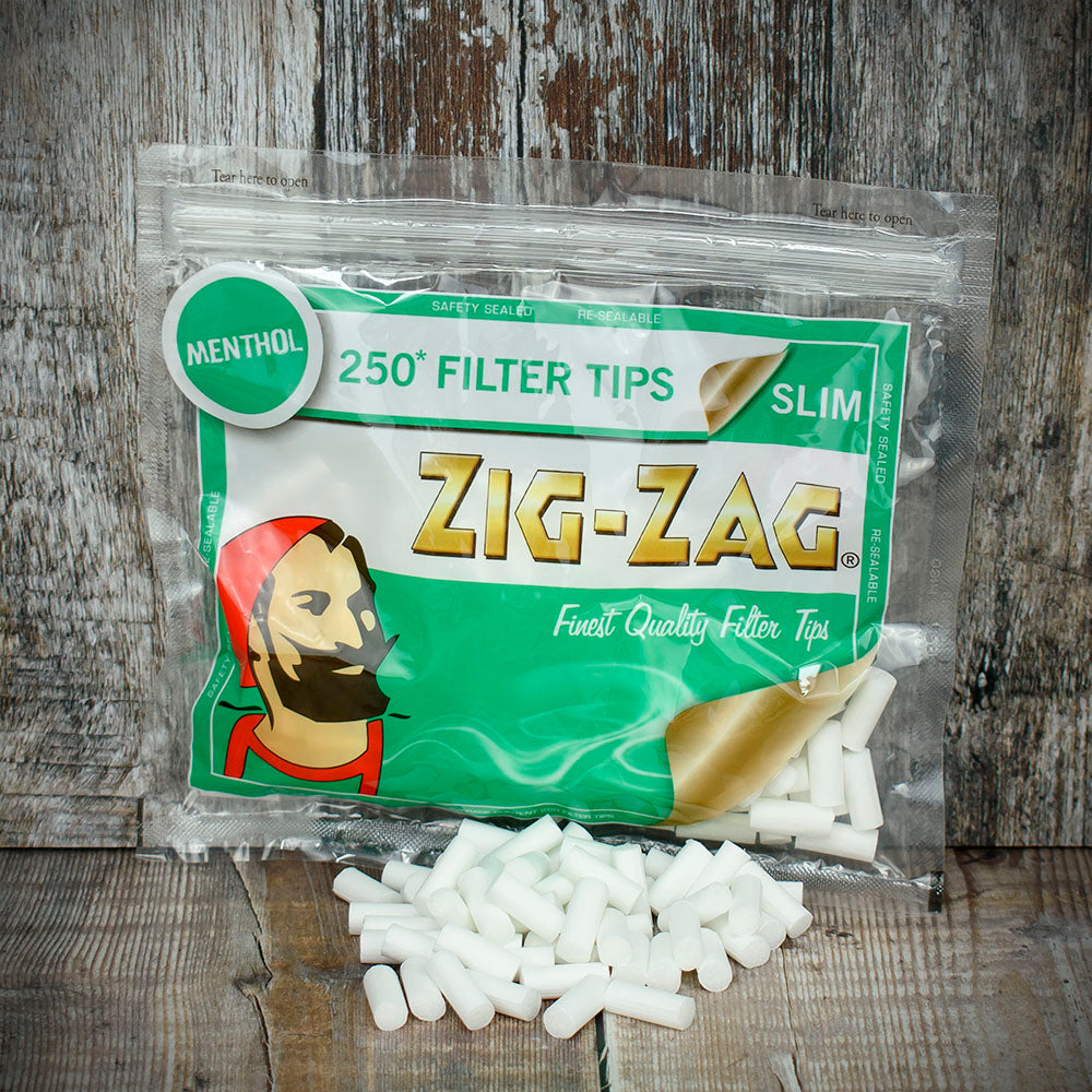 Zig Zag Slim Menthol Filters Bag 250 Tips Smoke-King