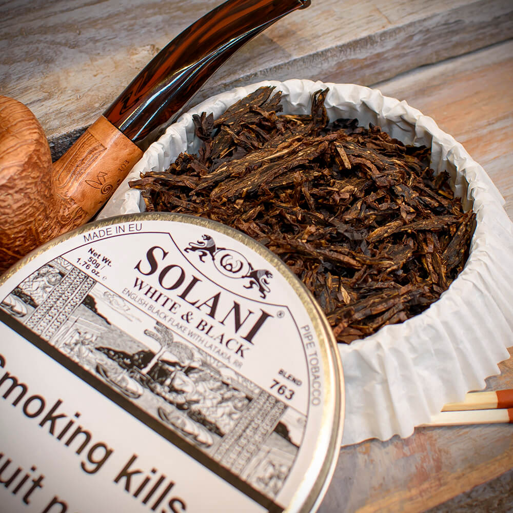 Solani | 763 Black & White Pipe Tobacco - 50g Tin