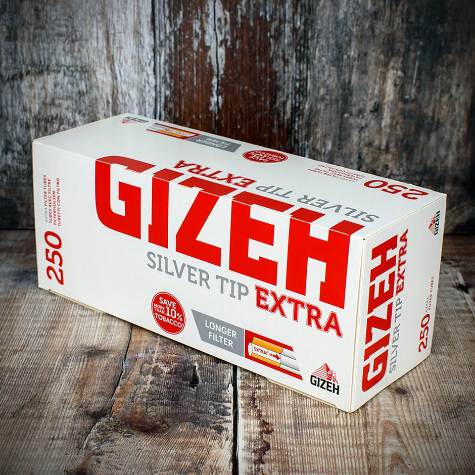 Gizeh | Silver Tip Extra Cigarette Tubes | 250 Pack