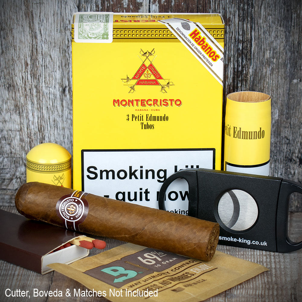 Montecristo Petit Edmundo Tubos Cuban Cigars - 3 Pack