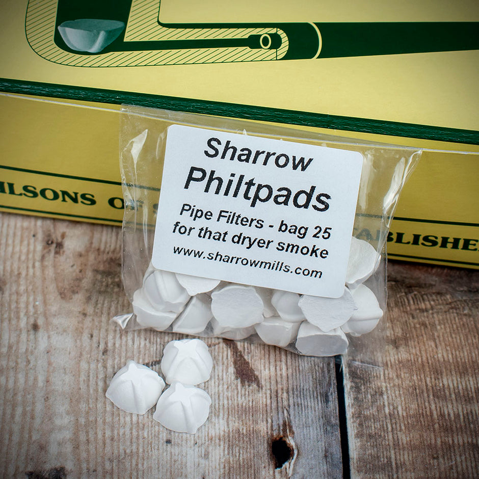 Sharrow Philtpads White Chalk Pipe Filters - Bag of 25 | Smoke-King