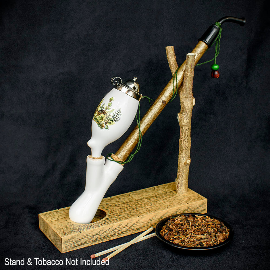 Bavarian Pipe Churchwarden Porcelain Bowl - Deer Scene S,moke-King