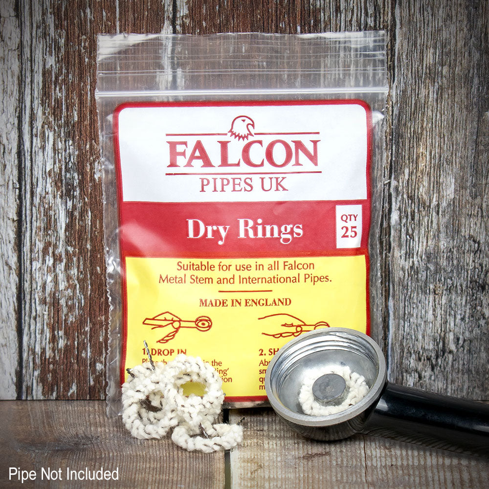 Falcon Dry Rings Pipe Filters - 25 Pack | Smoke-King.co.uk