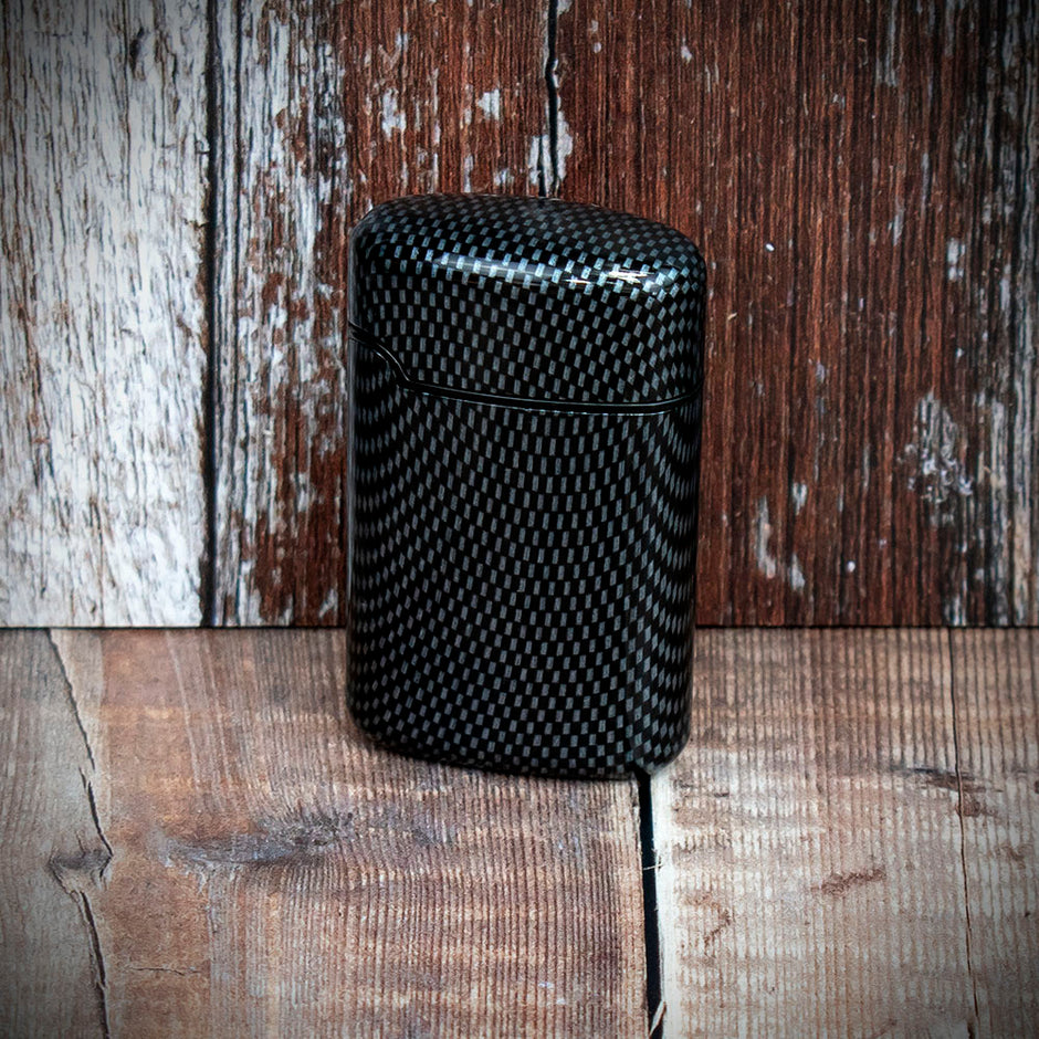 Cigar Lighter - Carbon Finish Easy Torch Triple Flame and Cigar Punch