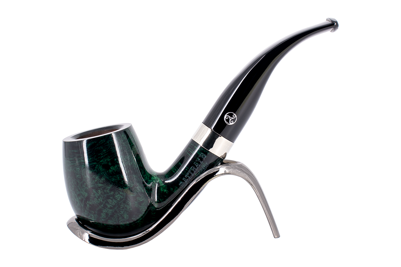Rattray's Lowland 63 Green Smooth Bent 9mm Pipe