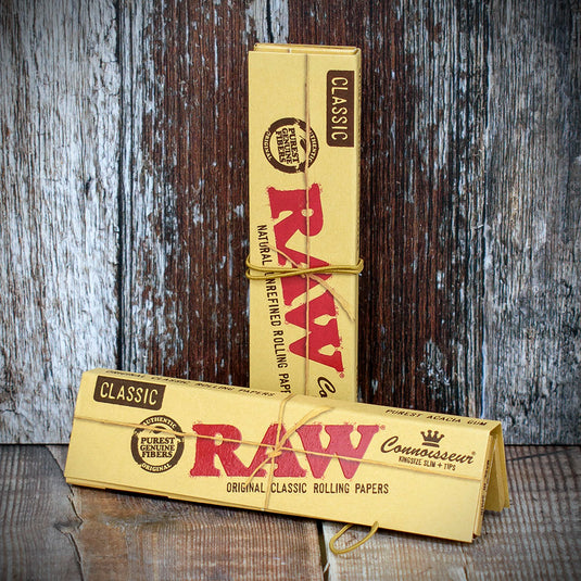 RAW | Classic Connoisseur King Size Slim Rolling Papers & Tips