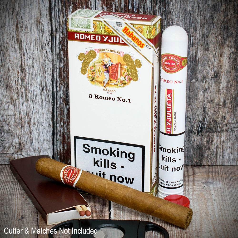 Romeo y Julieta No.1 Tubos Cuban Cigars - 3 Pack