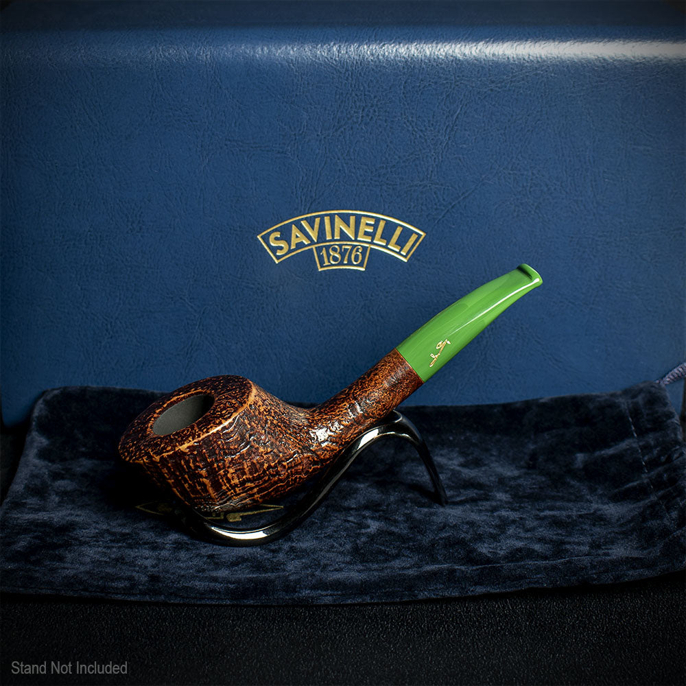 Savinelli Autograph (Limited Edition) Sandblast Brown Briar Pipe - 01