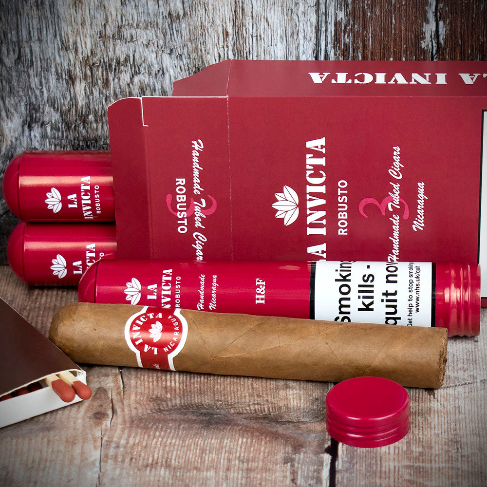 La Invicta Nicaraguan Tubos Robusto Cigars - Pack of 3