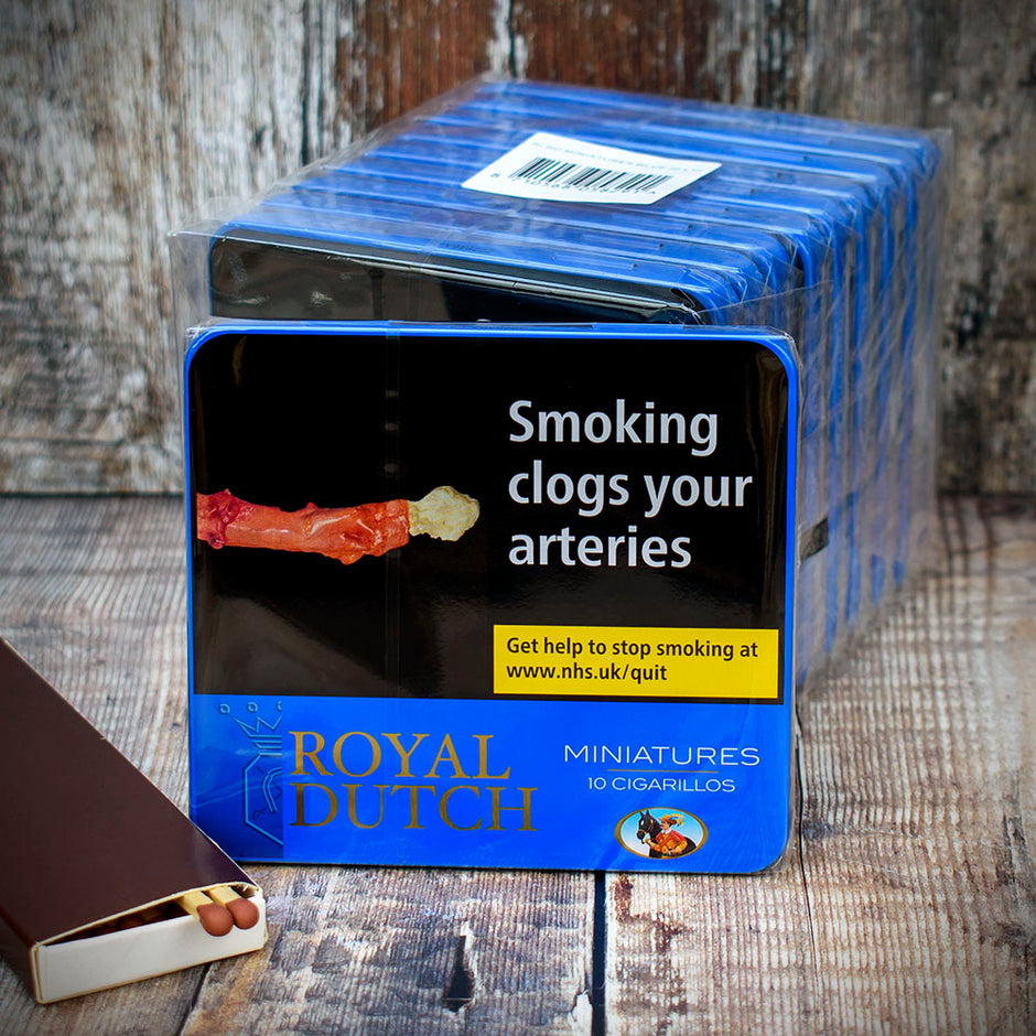 Royal Dutch Miniatures Blue Cigarillos - Pack of 10 Cigars Smoke-King
