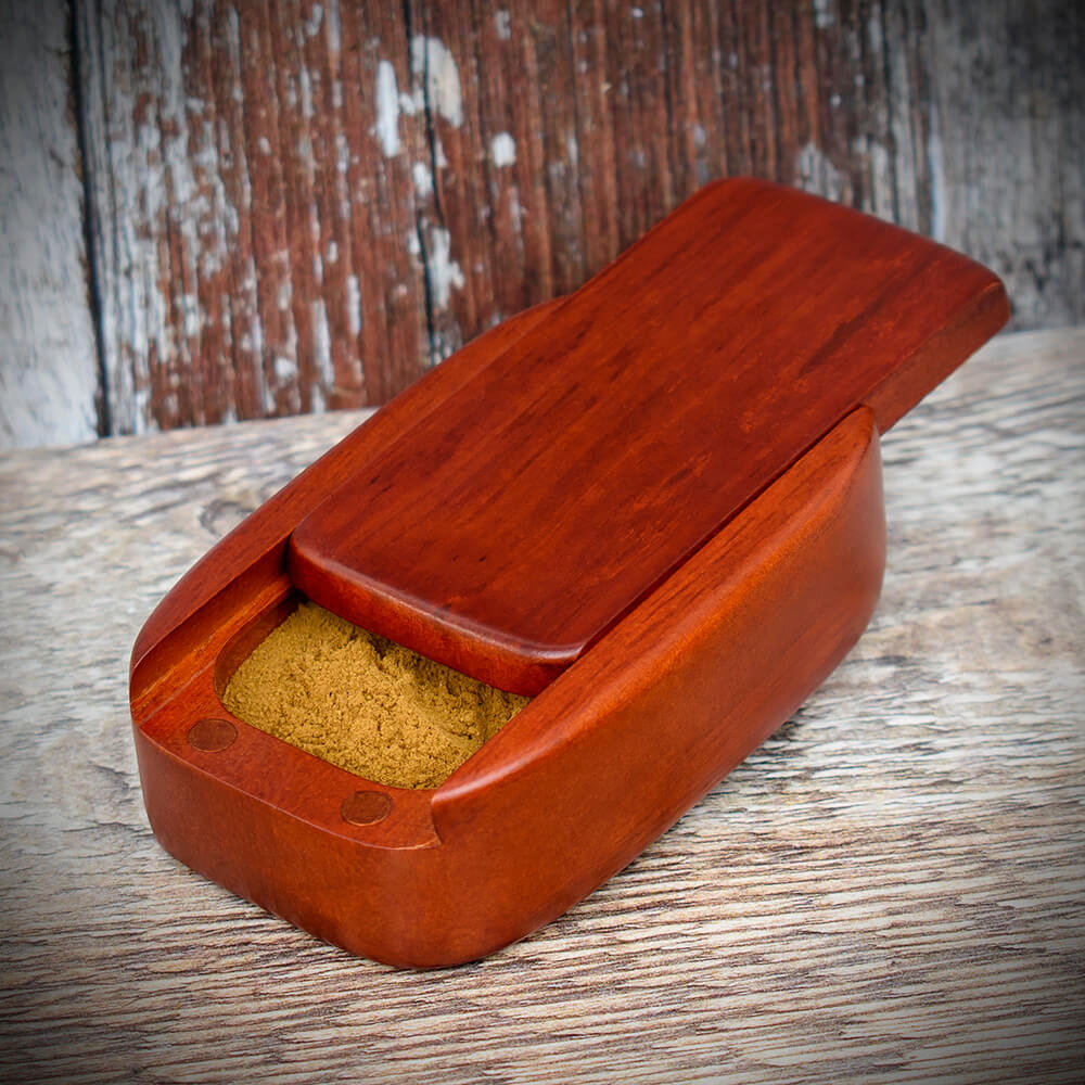 Snuff Box Wooden Sliding Lid Redwood | Smoke-King