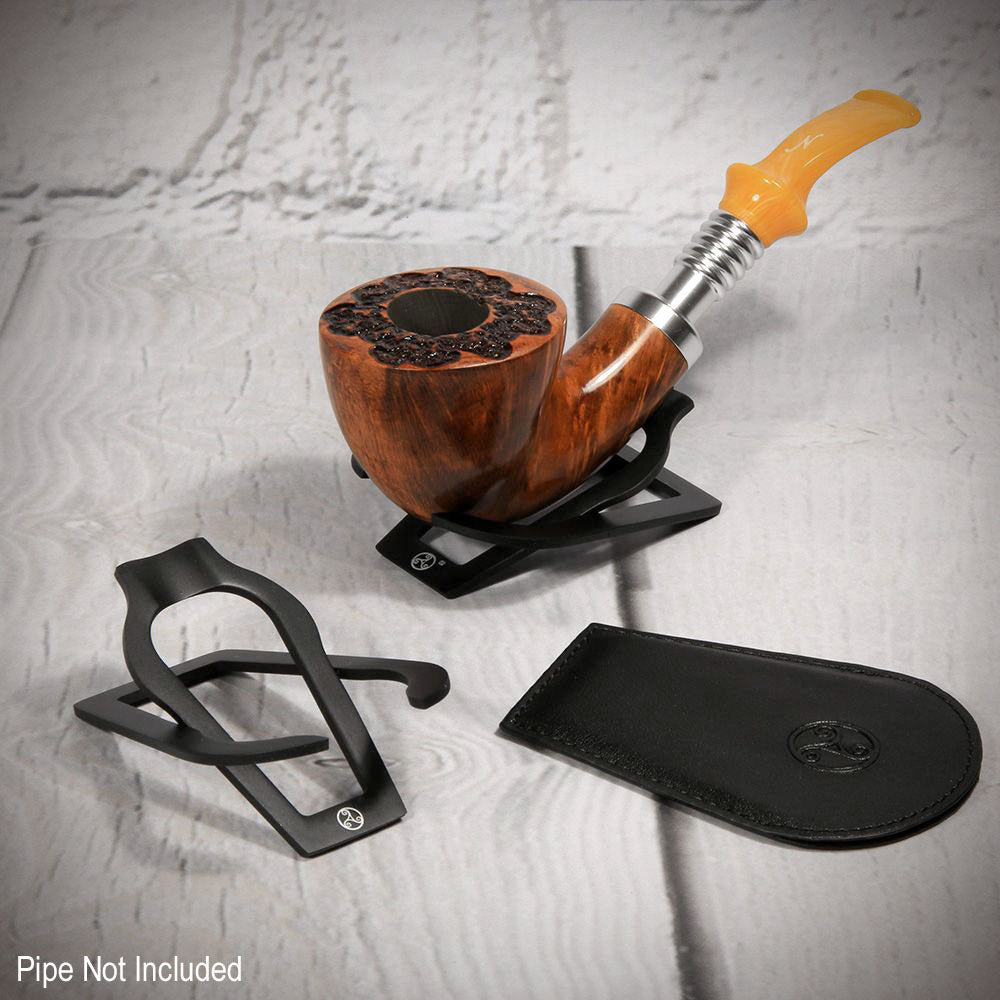 Rattray's | Single Folding Pipe Rest - Matte Black