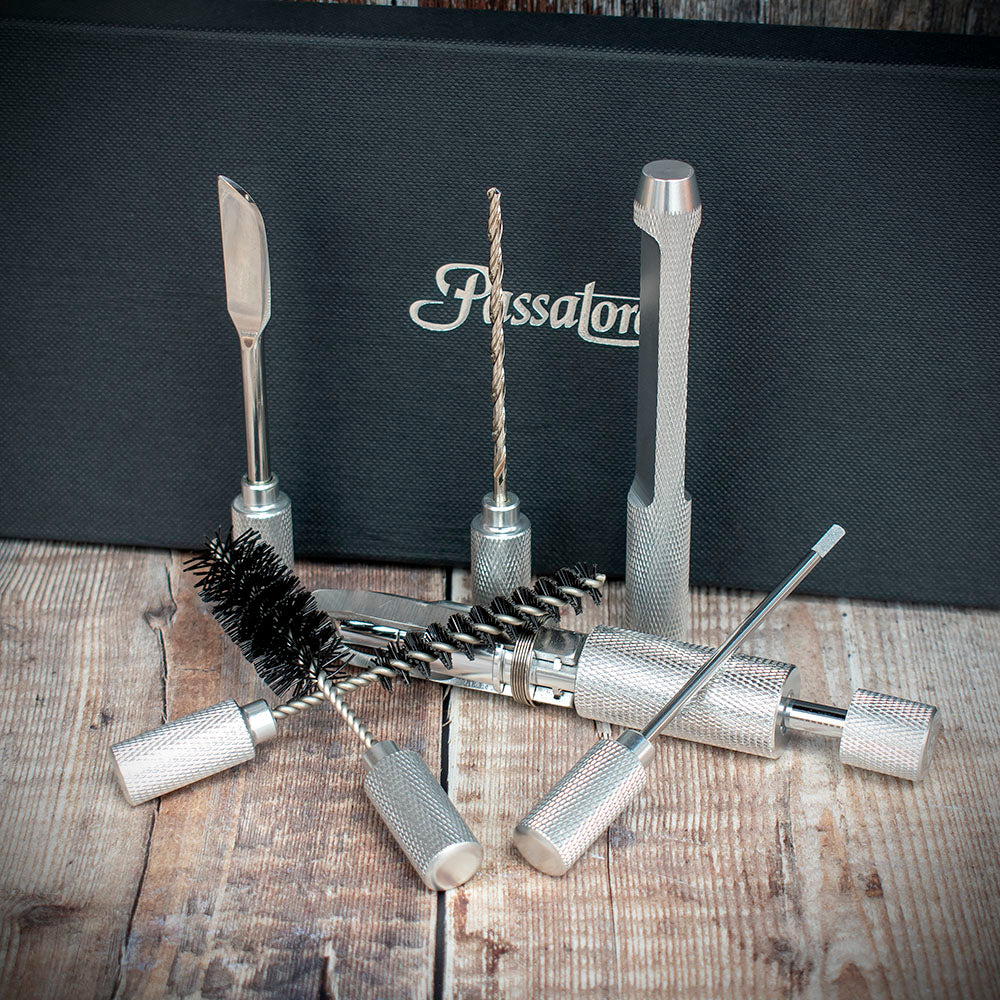 Passatore 7 Piece Pipe Service/Reamer Set - Black Gift Box Smoke-King