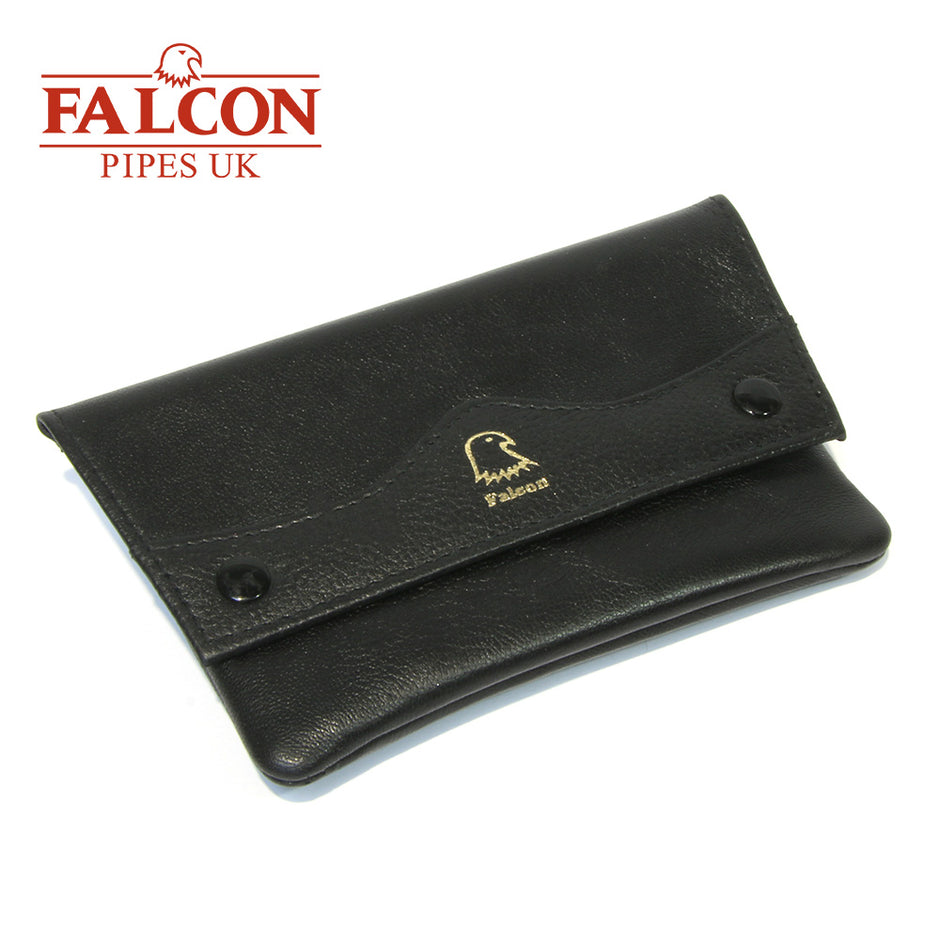 Falcon Black Leather Pipe Smoker's Pouch 685 Smoke-King