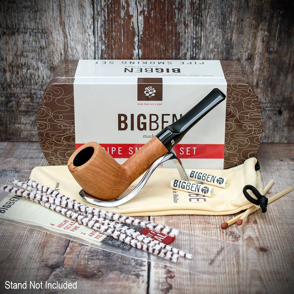 Big Ben Briar Smoking Pipe Starter Set (Straight Pipe) Smoke-King