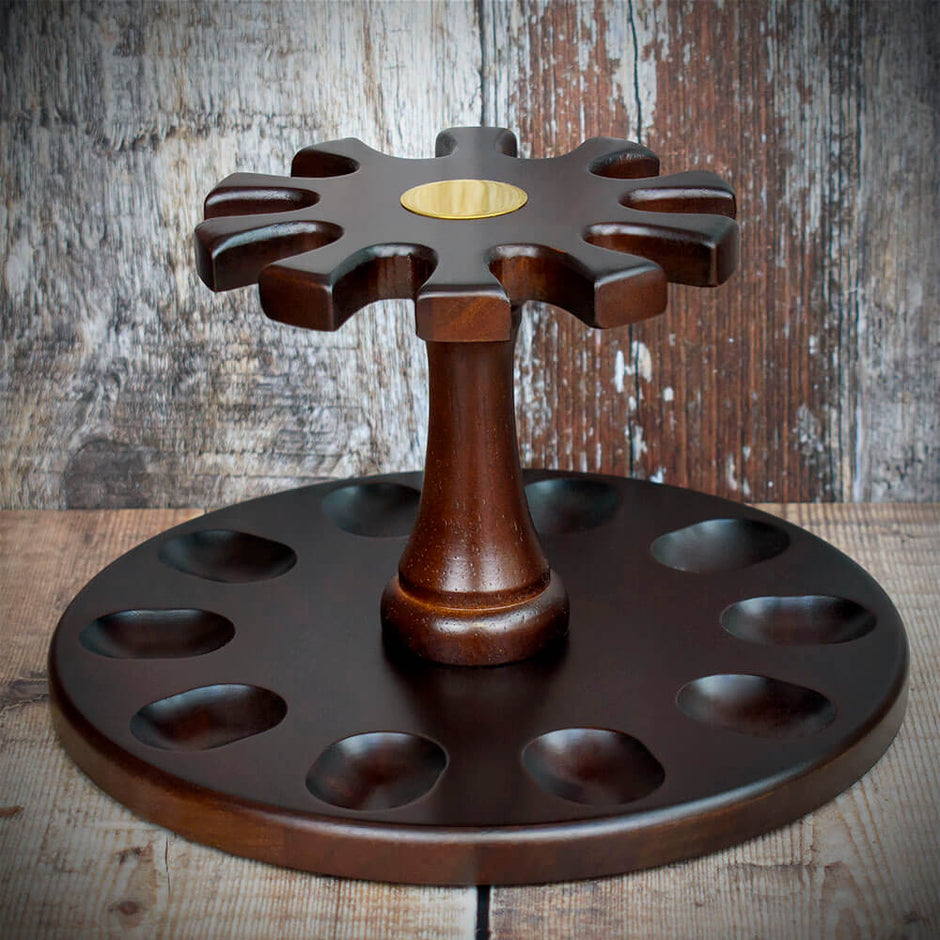 Rotating Wooden Pipe Rack - 10 Pipes Smoke-king