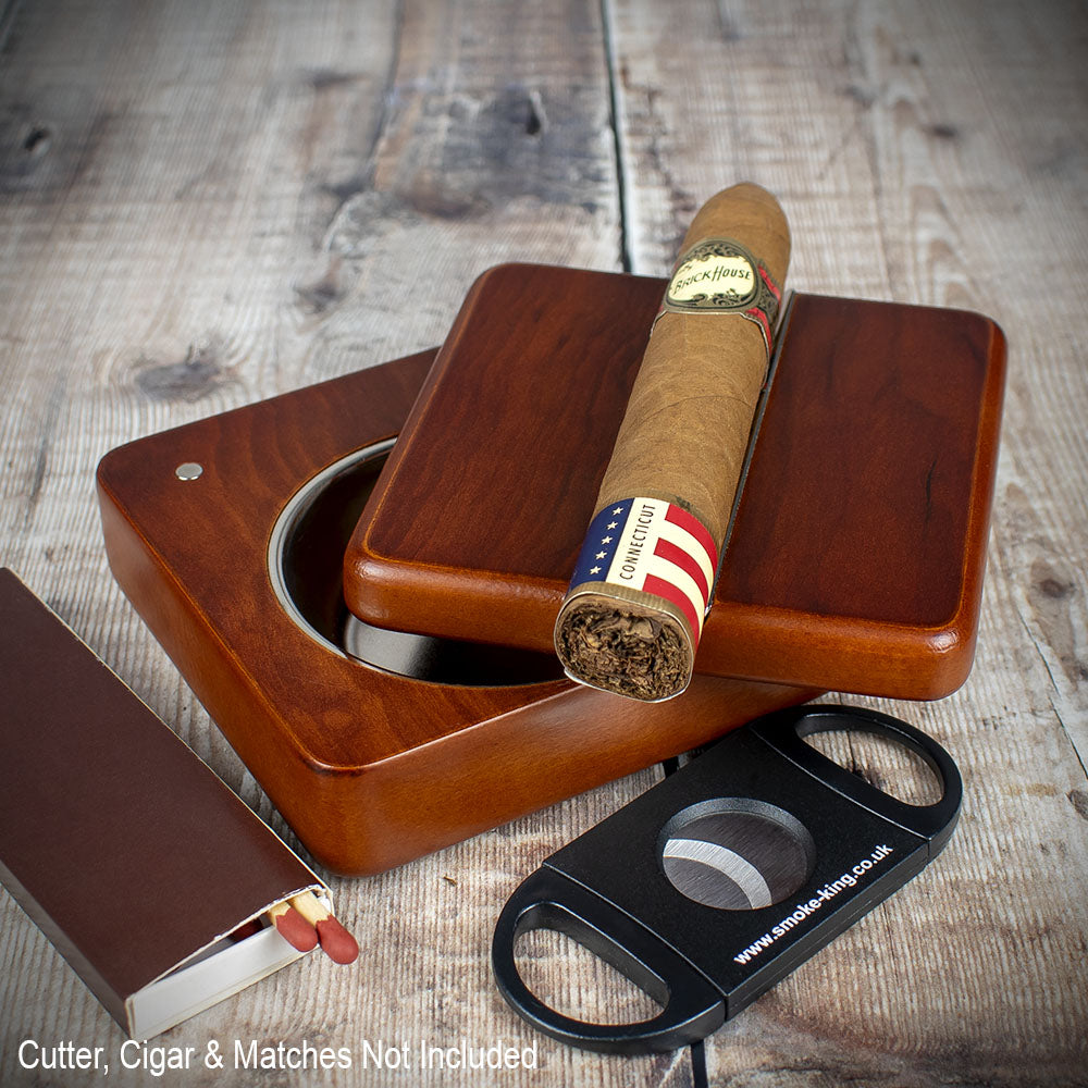 Twist Top Cigar Rest + Ashtray Rosewood Smoke-King