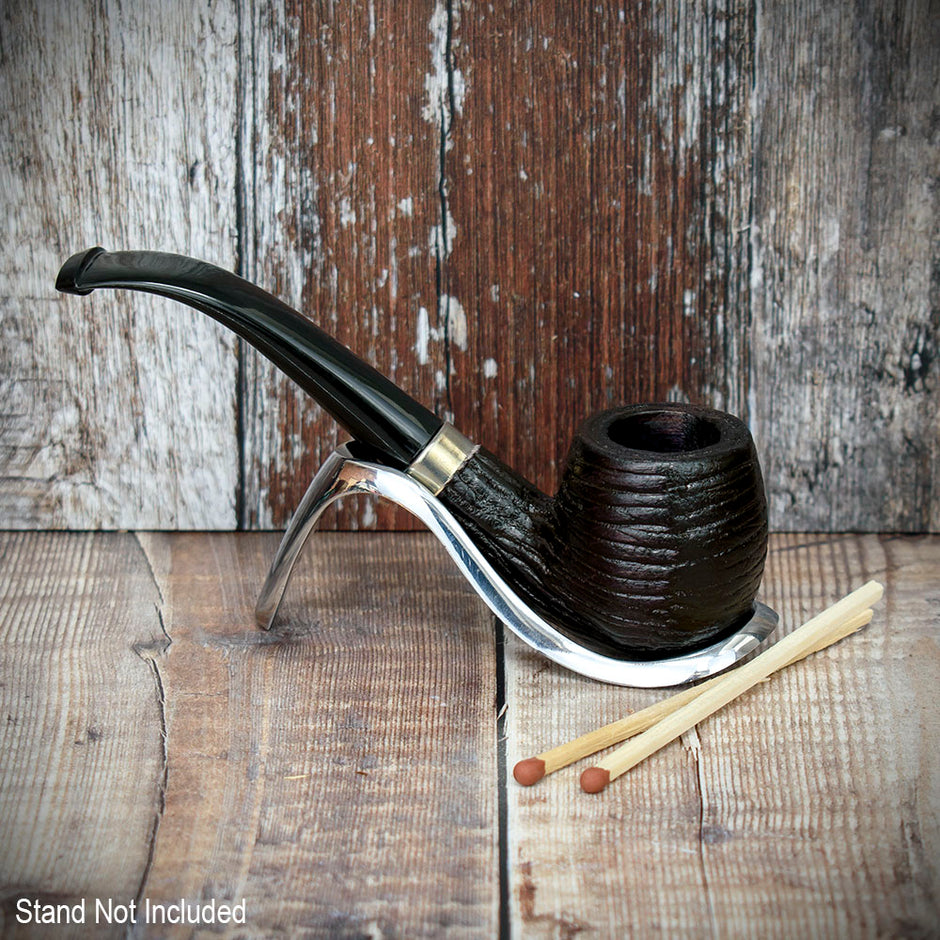 Smoke-King Beechwood Pipe Bent Rustic Smoke-King